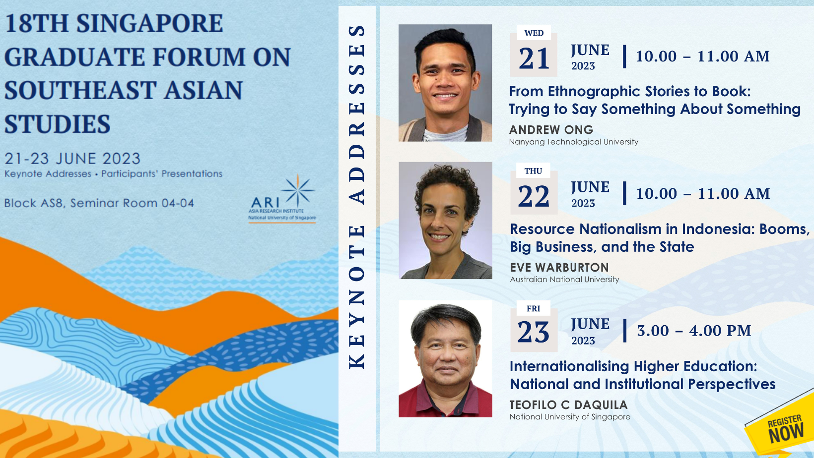 18th Singapore Graduate Forum on Southeast Asian Studies | Asia ...