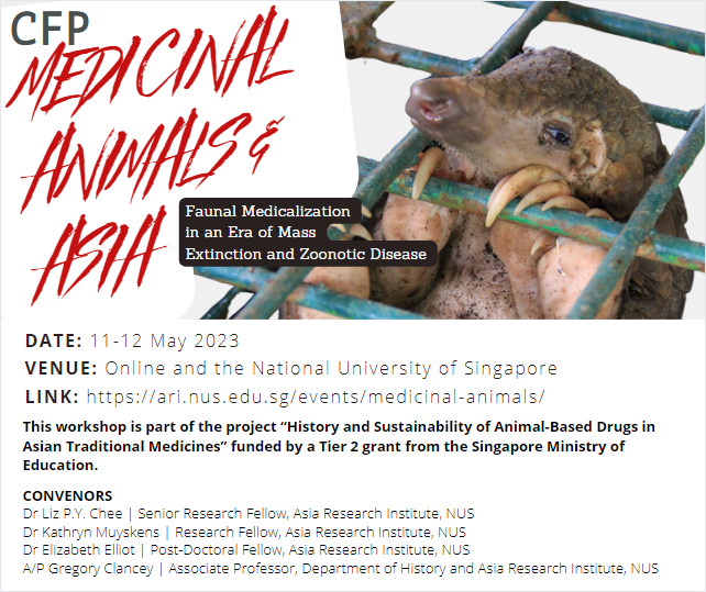CFP | Medicinal Animals and Asia: Faunal Medicalization in an Era of ...