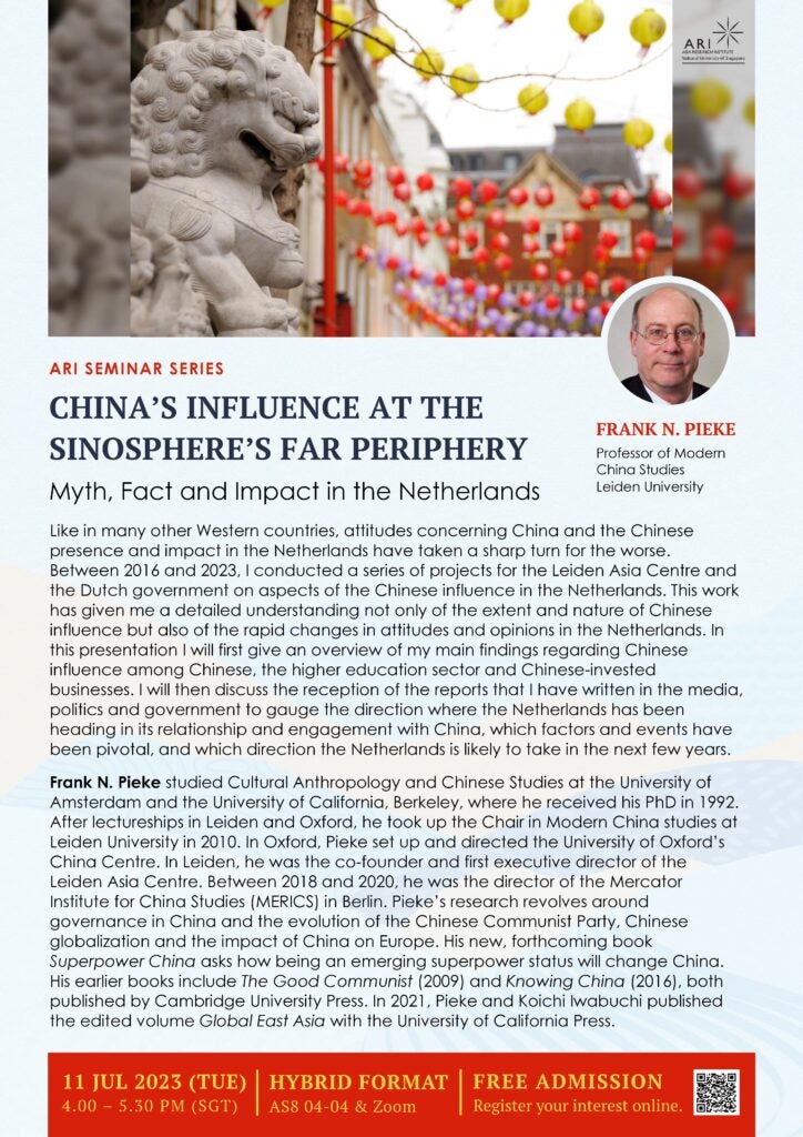 China’s Influence at the Sinosphere’s Far Periphery: Myth, Fact and Impact in the Netherlands by ...