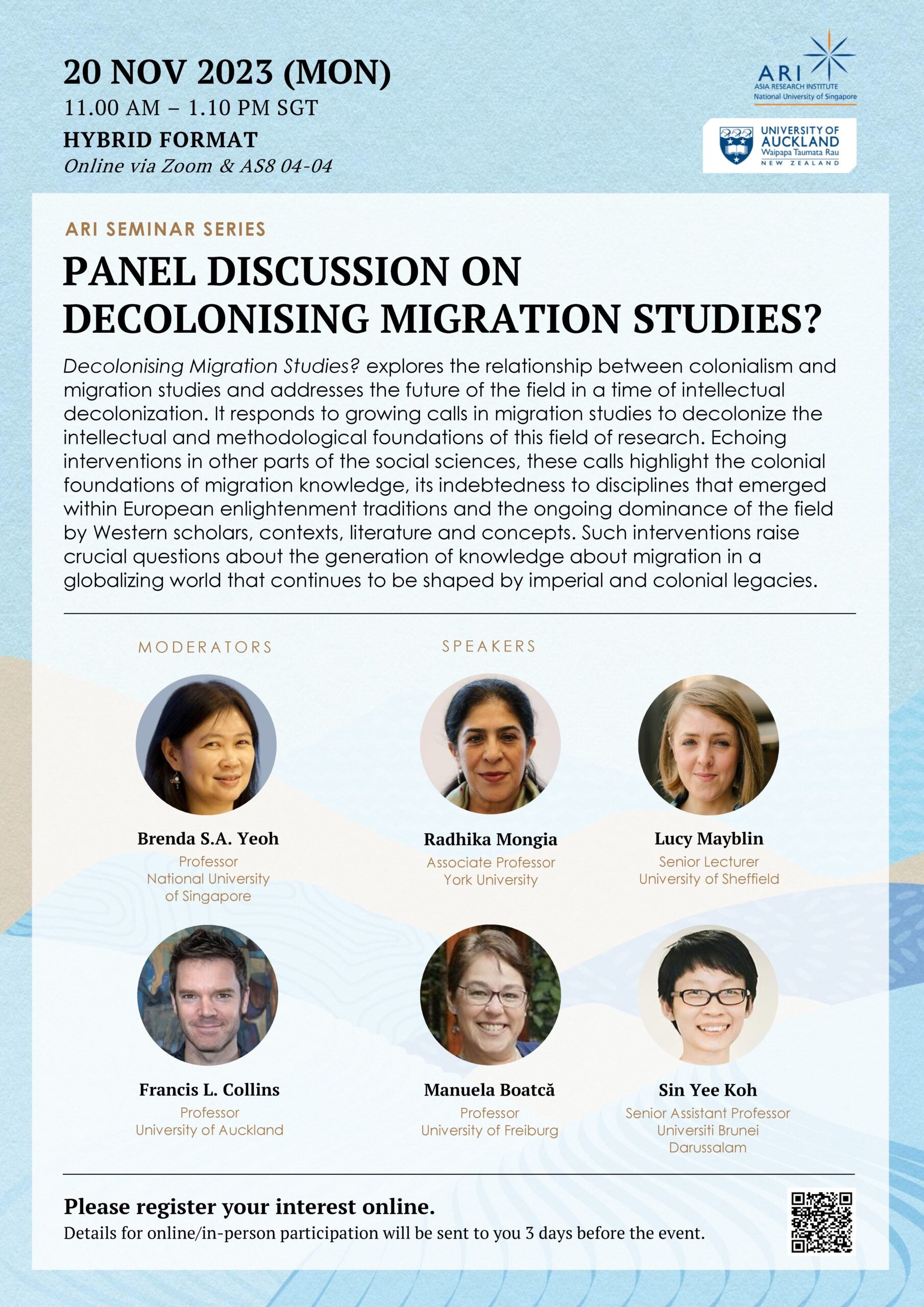 Panel Discussion on Decolonising Migration Studies? » Asia Research ...